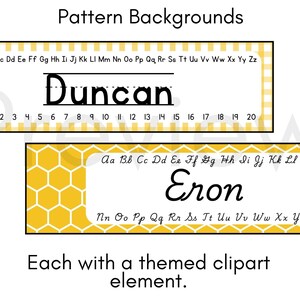 Busy Bees Desk Name Tags | Editable Classroom Labels for Student Desks ...