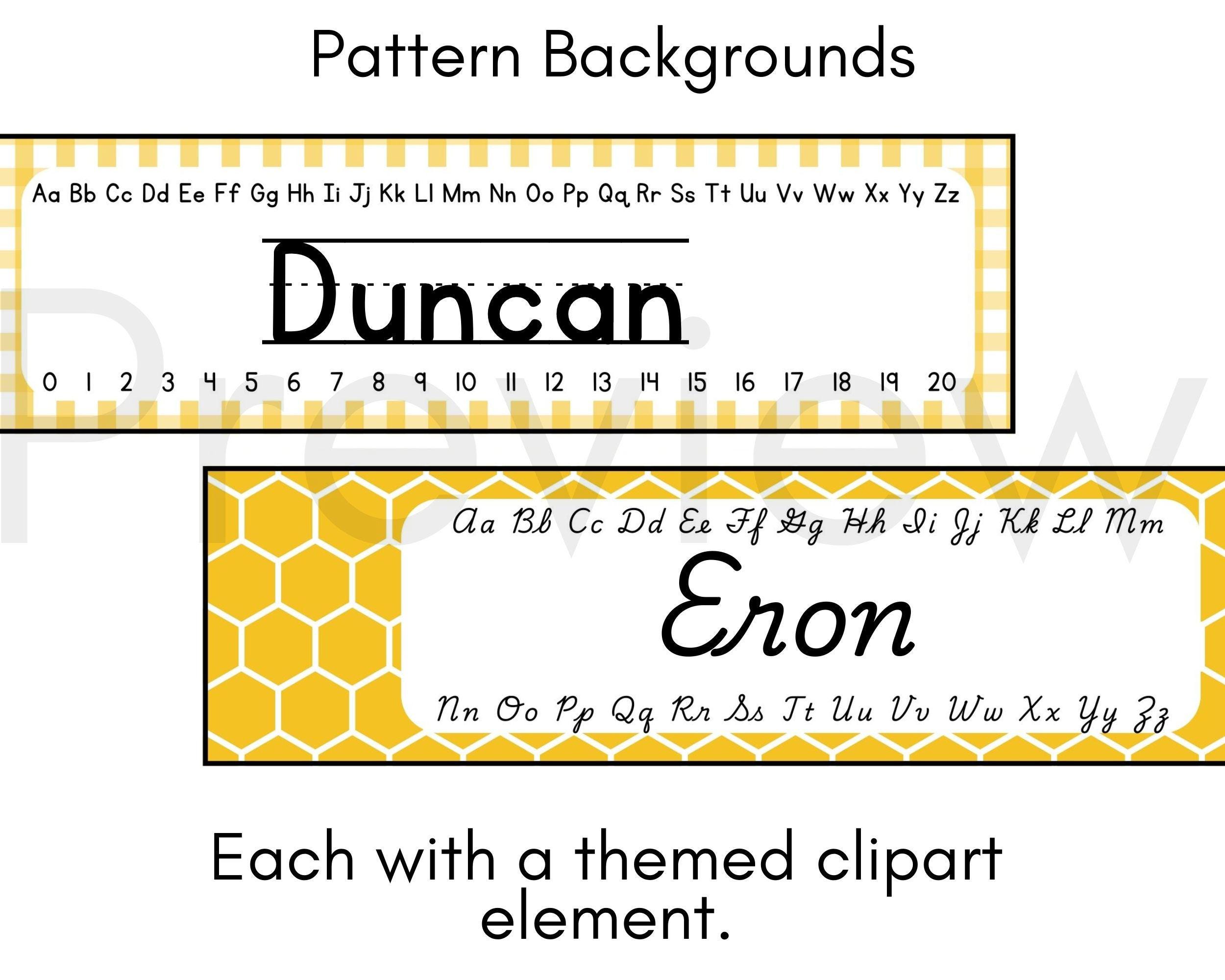 Busy Bees Desk Name Tags | Editable Classroom Labels for Student Desks ...
