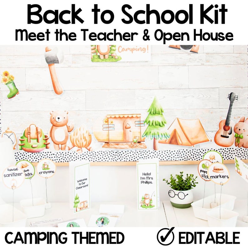 Camping Back to School Open House & Meet the Teacher Kit - Etsy