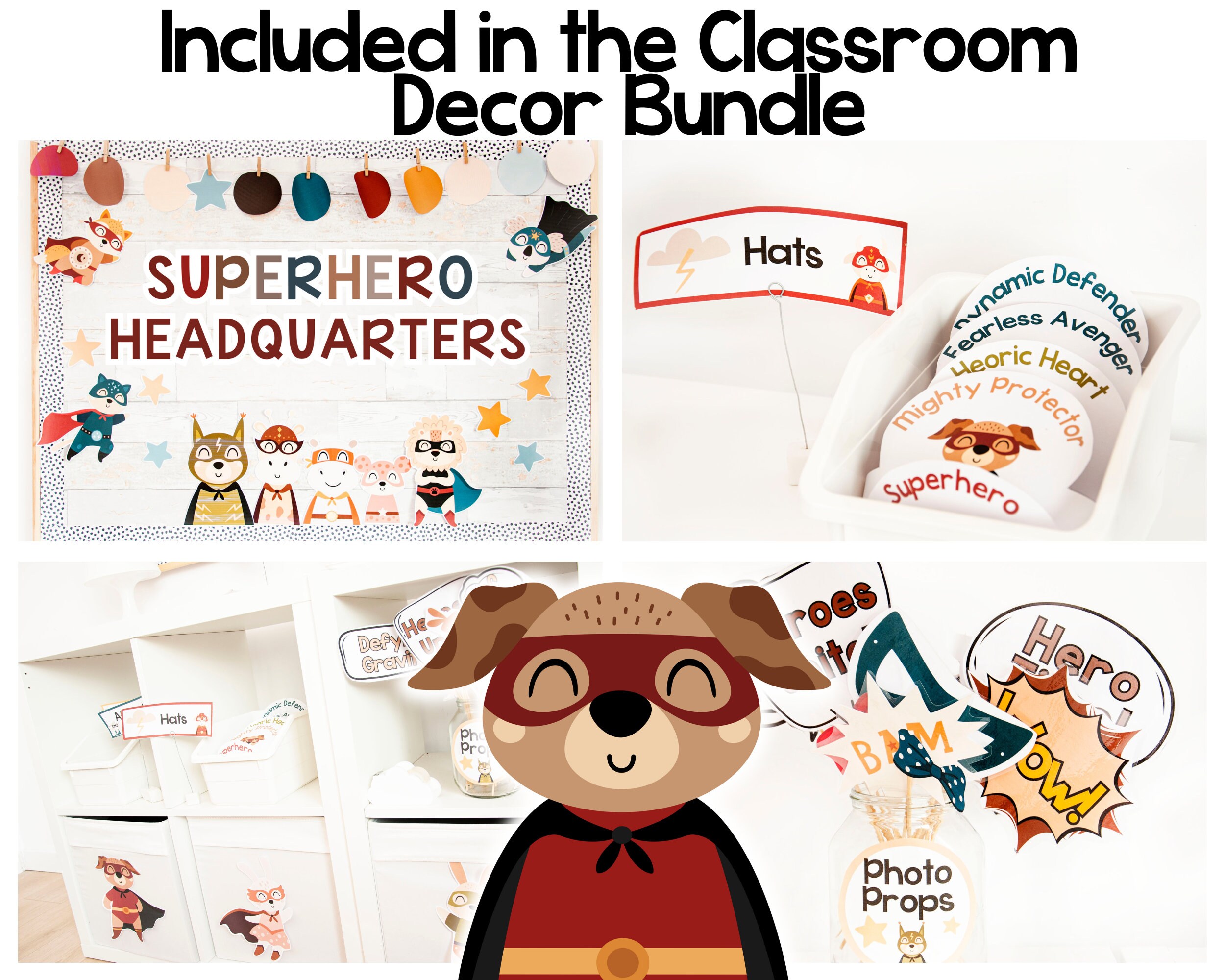 Superheroes Themed Color Posters for Bulletin Boards and - Etsy