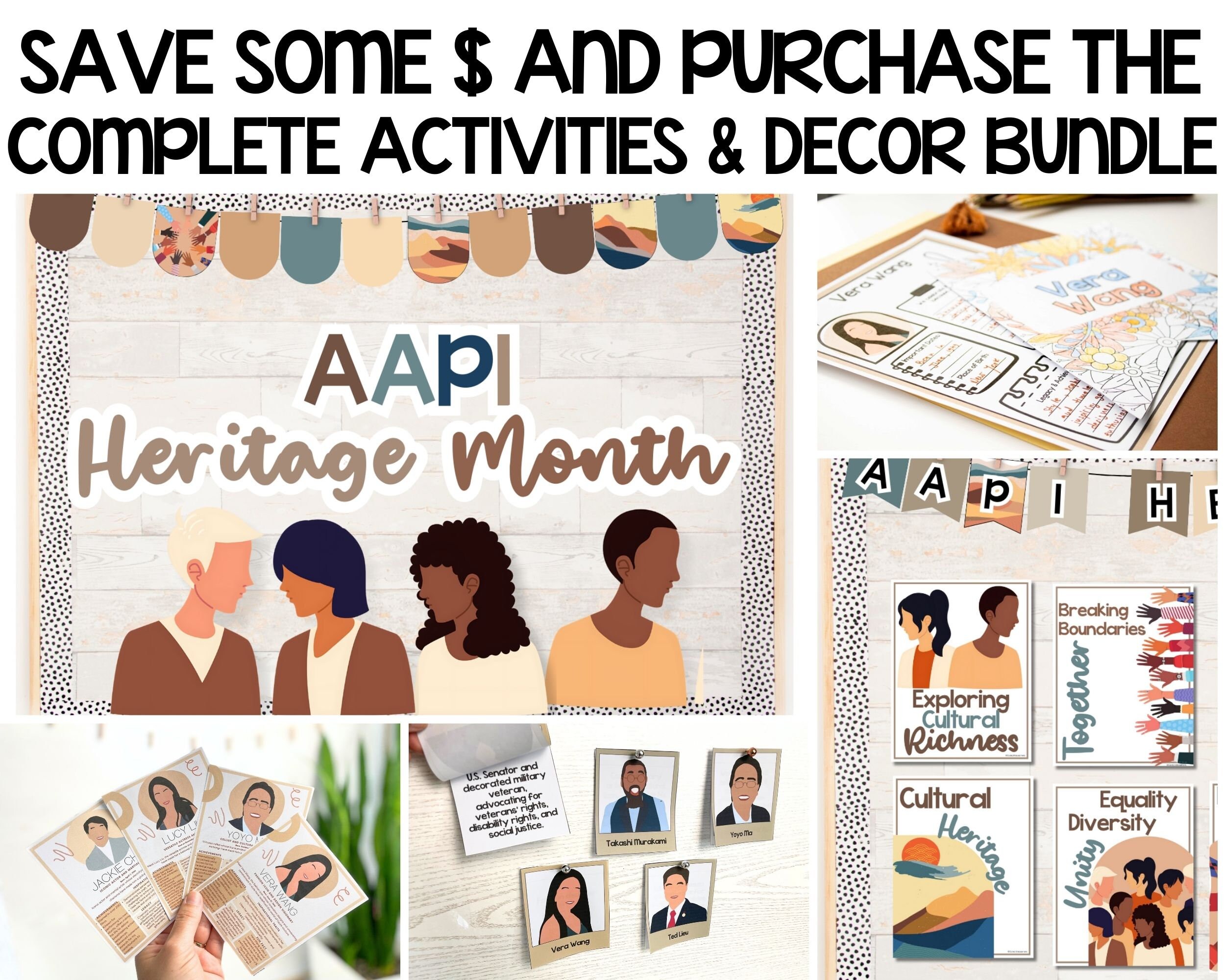 AAPI Heritage Month Quote Posters for Bulletin Board & Classroom Decor ...