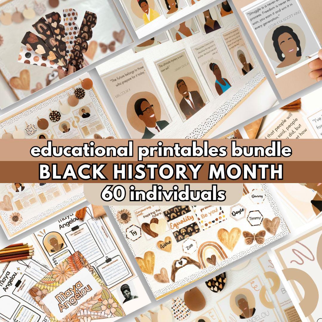 Black History Month Decor and Activities Bundle | Educational Printable ...