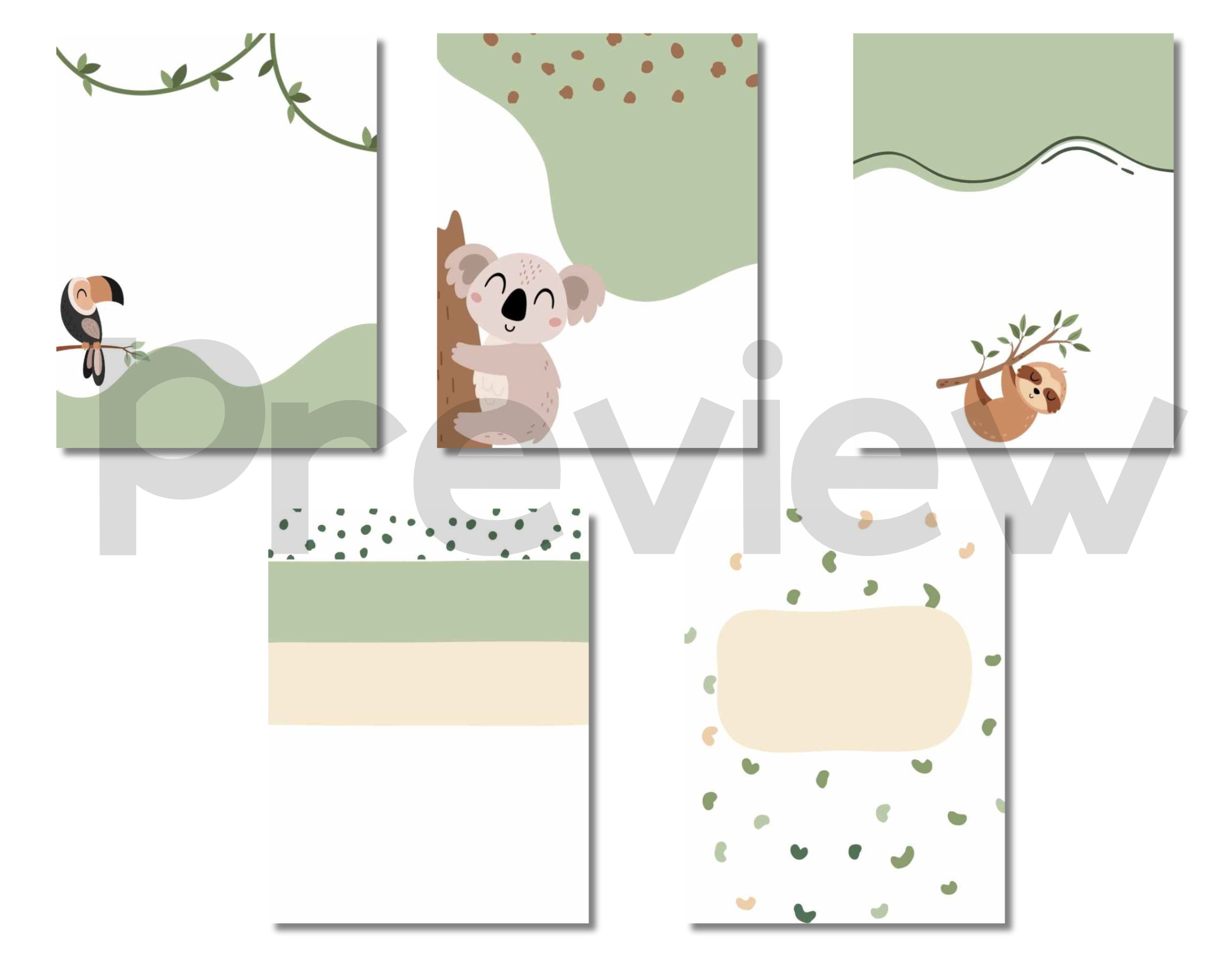 Editable Binder Covers Spines & Forms Jungle Safari Themed - Etsy