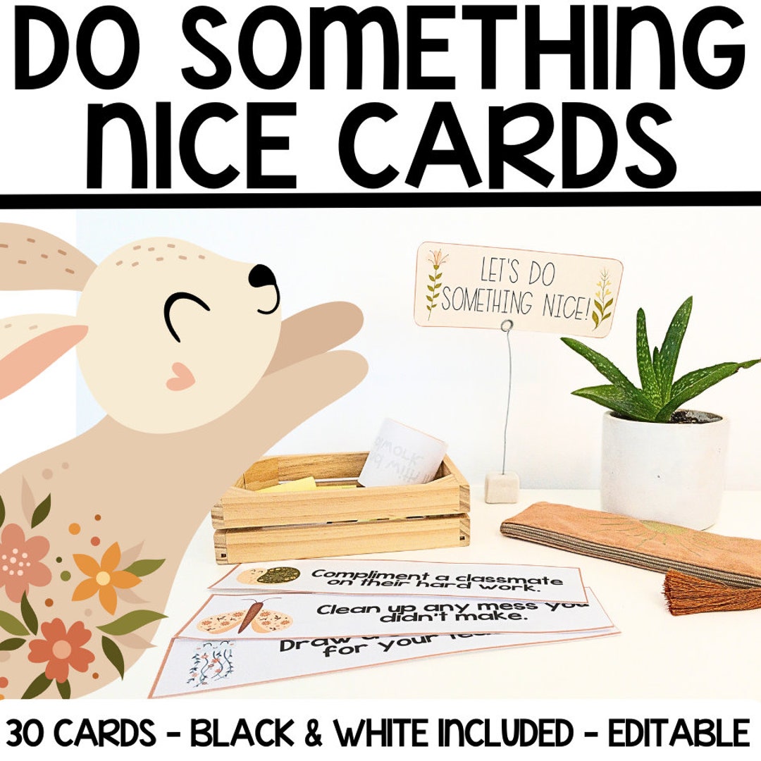 Editable Do Something Nice Challenges Kindness and Gratitude ...