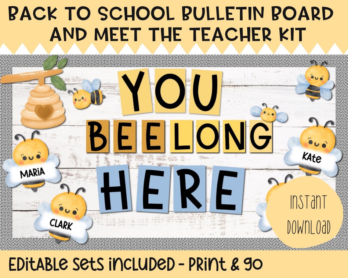 Back to School Bulletin Board Decor and Open House Kit - Etsy