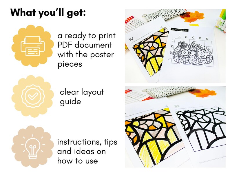 Pumpkin Collaborative Coloring Poster, Fall Art Project and Classroom ...