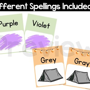 Camping Themed Color Posters for Bulletin Boards and Classroom Decor ...