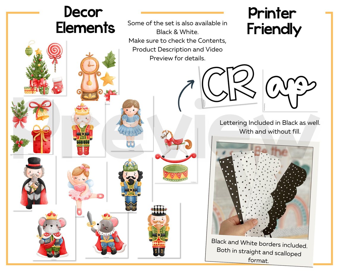 Nutcracker Christmas Classroom Decor | Bulletin Board & Door Kit With ...