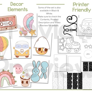 Retro Spring Bulletin Board & Interactive Classroom Decor Editable ...