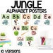 Alphabet Posters Jungle Safari Themed Primary, Cursive & Decorative ...