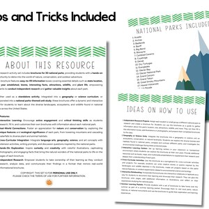 National Parks Learning Bundle - Information Posters, Research Posters ...