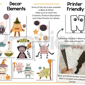 Cute Halloween Monsters Classroom Decor - Bulletin Board, Door Decor ...