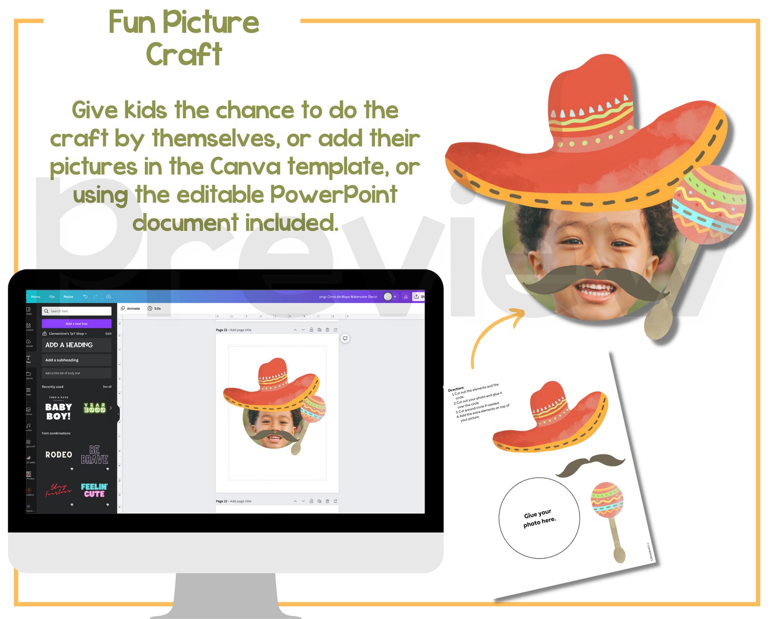 Cinco De Mayo Bulletin Board | Editable Fiesta Classroom Decor, May ...