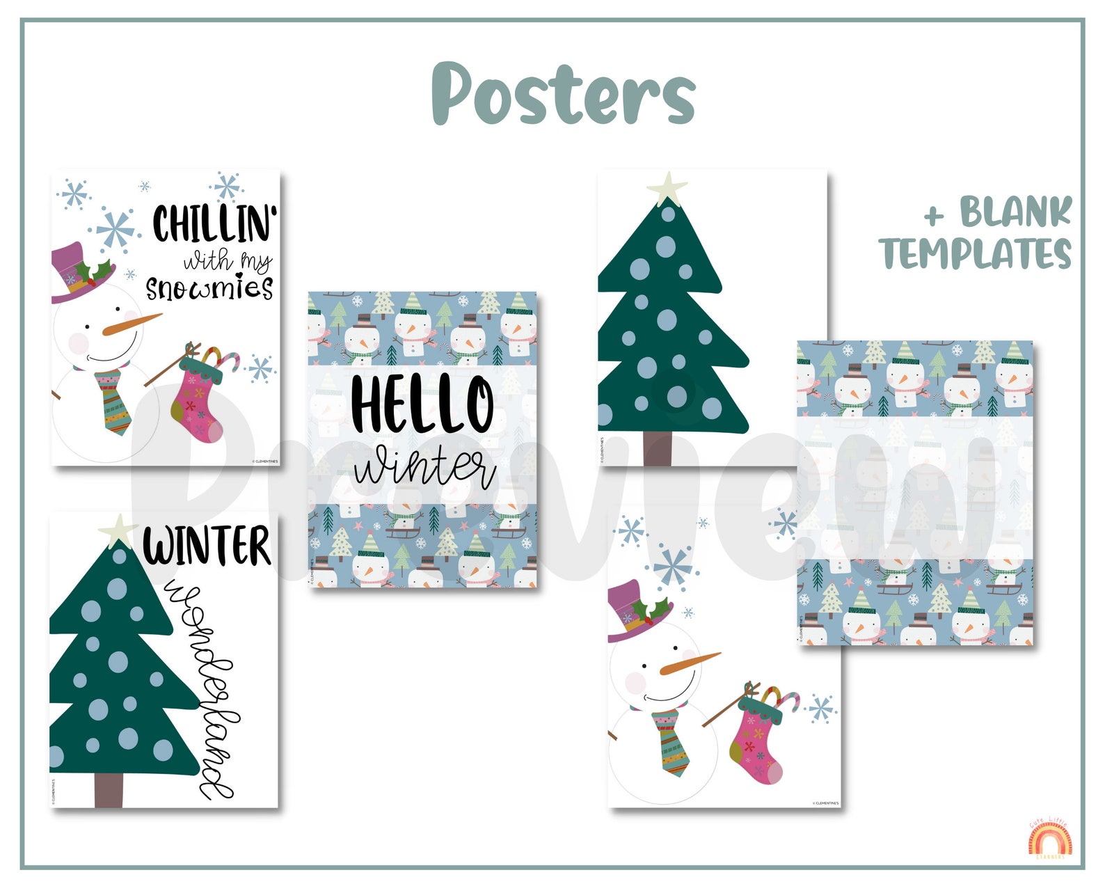 Winter Snowmen Bulletin Board & Classroom Decor Editable - Etsy