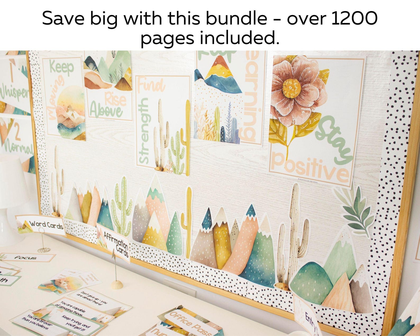 Twilight Mountains Classroom Decor Bundle: Editable Bulletin Boards ...