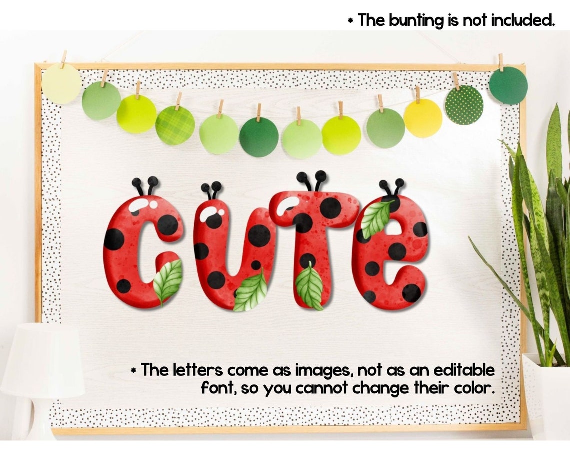 Ladybug Letters Bulletin Board Titles / Classroom & Door Decor ...