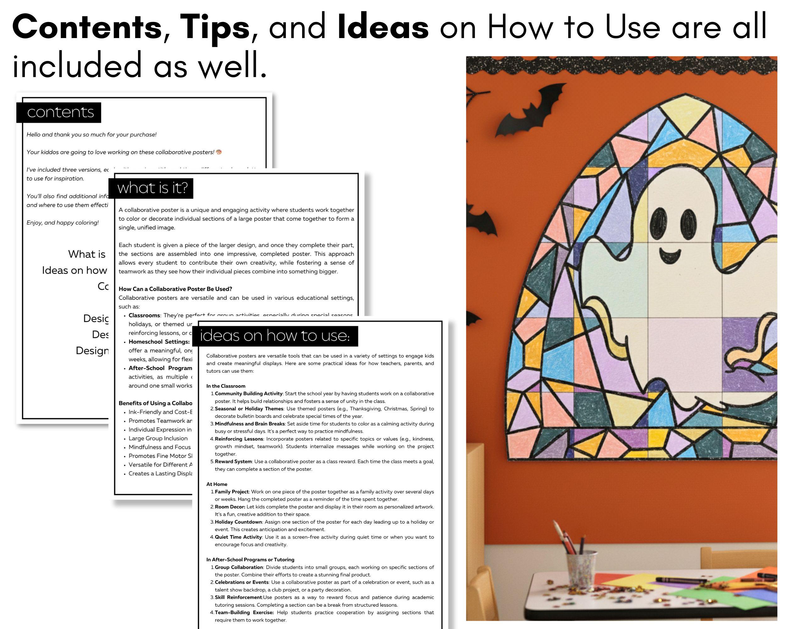 Ghost Collaborative Poster, Stained Glass Art Project for Photo Op ...