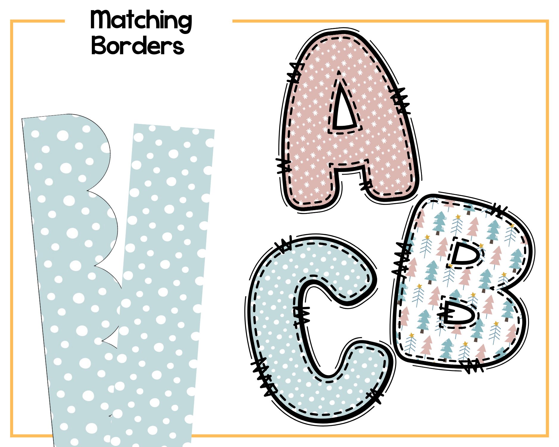 Pastel Winter Lettering for Bulletin Board Titles / Classroom Decor and ...