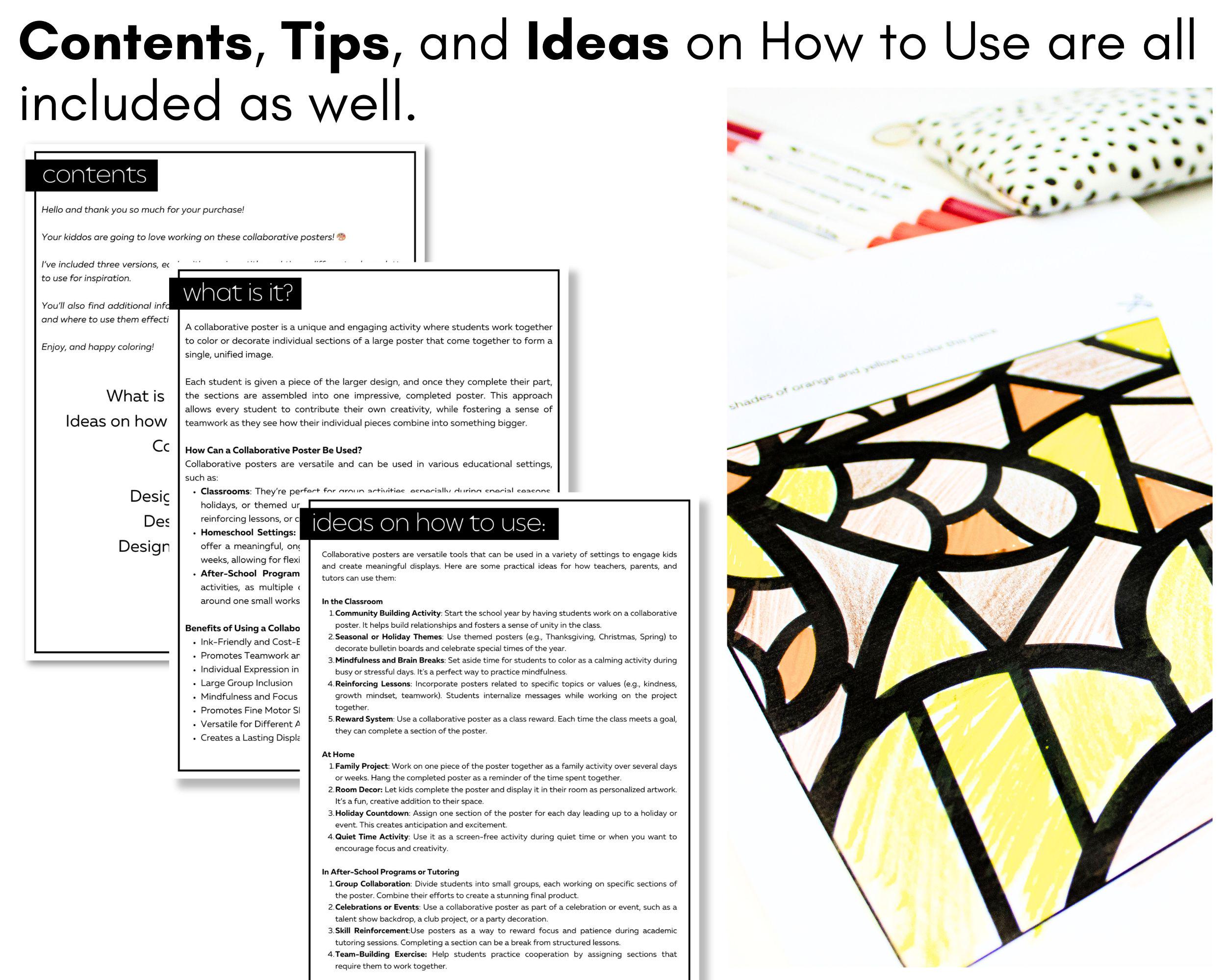 Pumpkin Collaborative Coloring Poster, Fall Art Project and Classroom ...