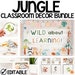 Jungle Safari Themed 2D and 3D Shape Posters for Bulletin Boards and ...