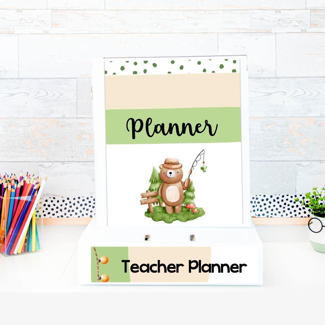 Teacher Planner - Editable Binder Covers, Spines & Forms, Camping ...
