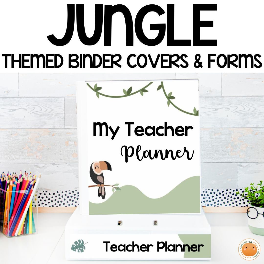 Editable Binder Covers Spines & Forms Jungle Safari Themed - Etsy