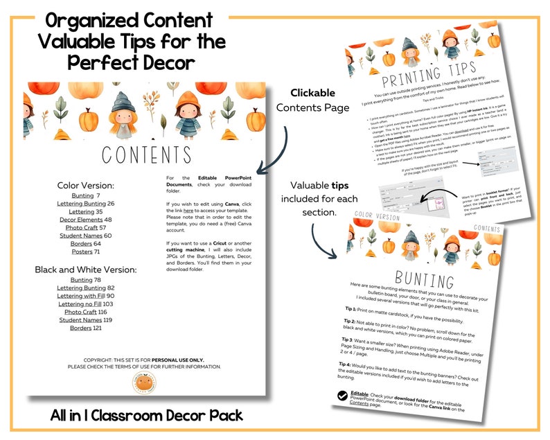 Thanksgiving Fun Gnome Bulletin Board & Classroom Decor Editable ...