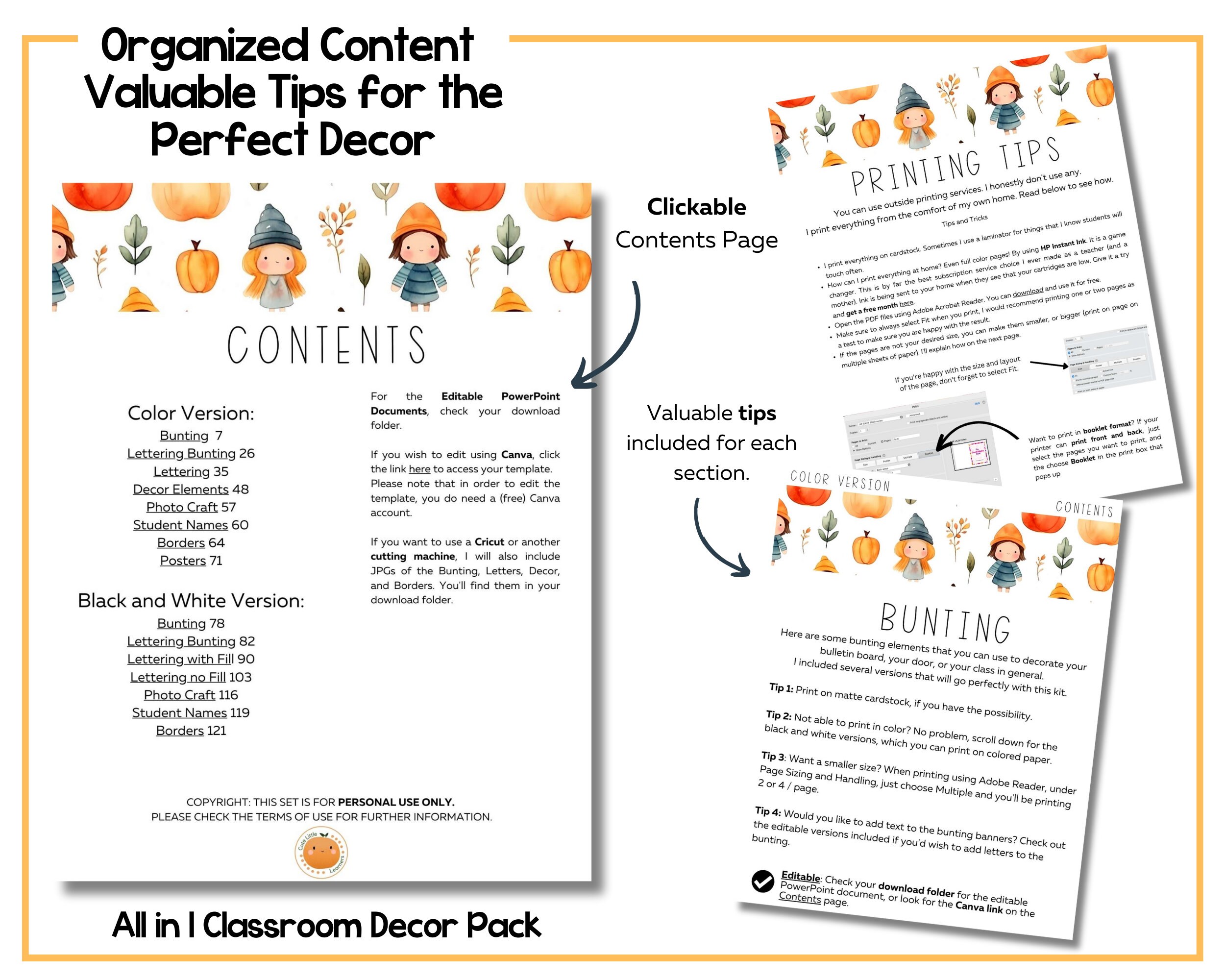 Thanksgiving Fun Gnome Bulletin Board & Classroom Decor - Etsy