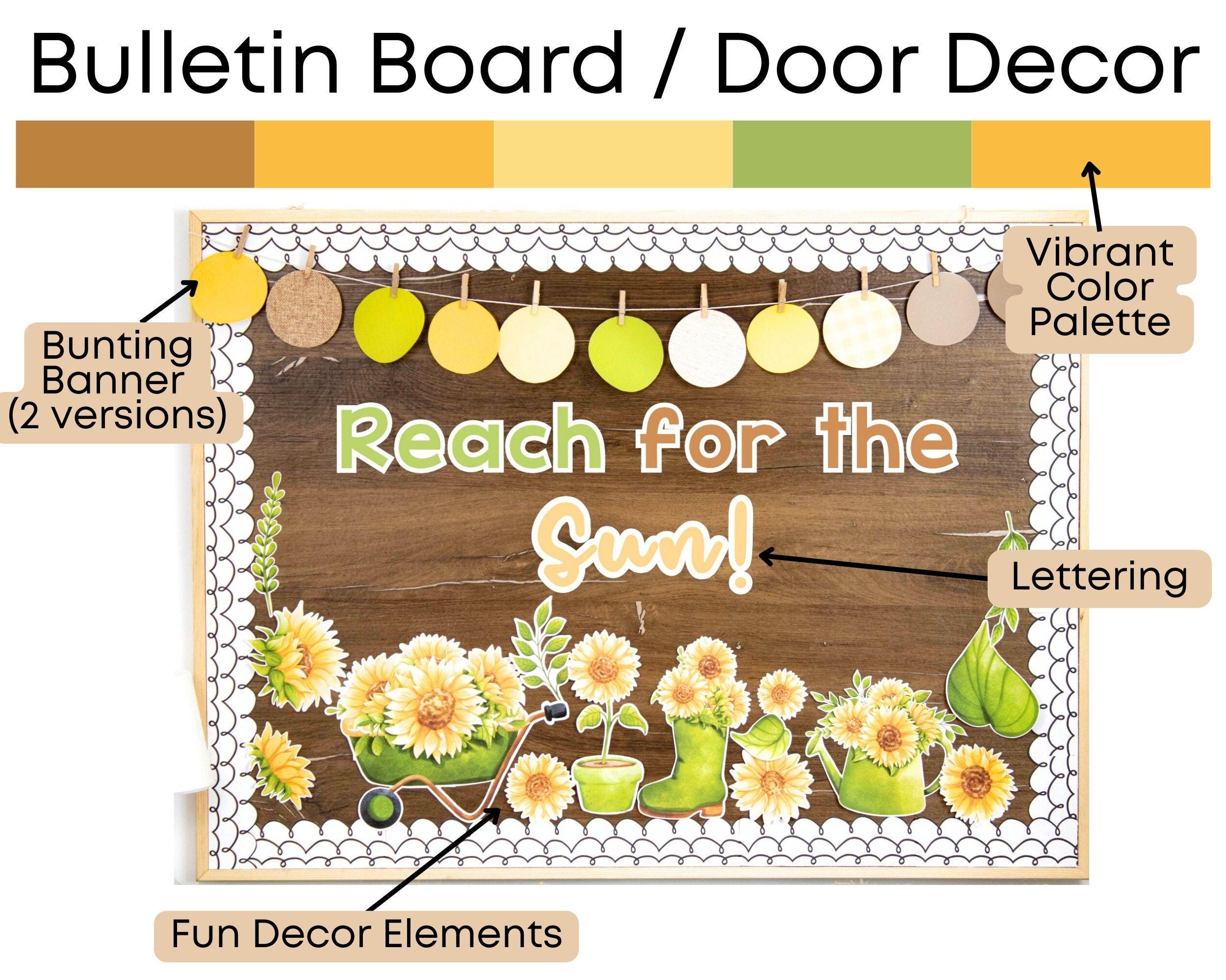 Sunflower Classroom Makeover Kit | Bulletin Board Decor and ...