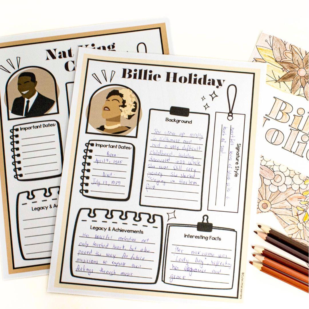 Jazz Legends Research Posters for Bulletin Board, Jazz Musicians ...