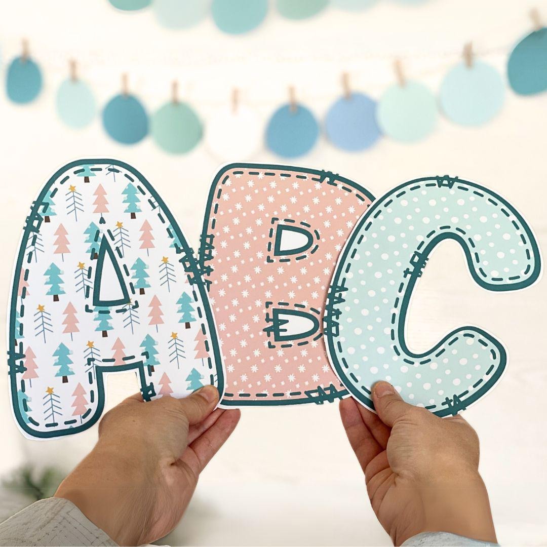 Pastel Winter Lettering – Printable Bulletin Board Titles, Classroom ...