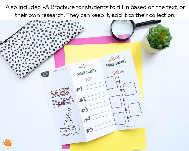 Mark Twain Printable Biography Pack Reading Comprehension - Etsy