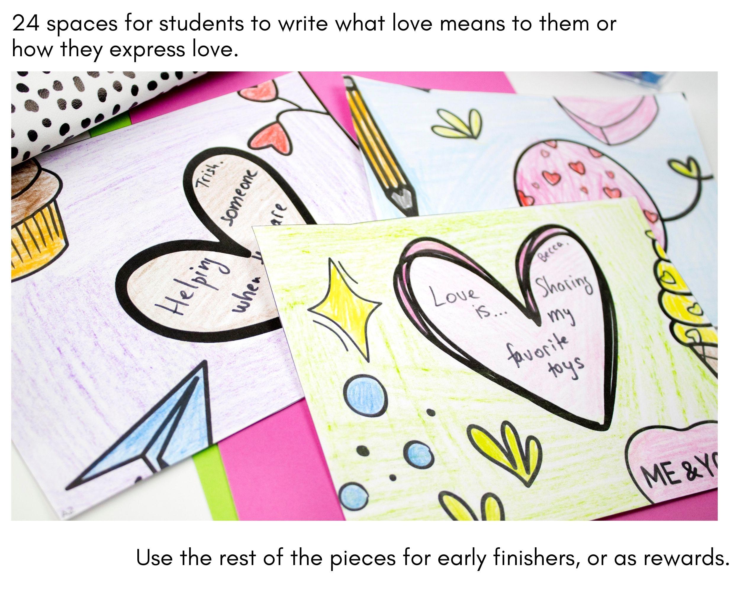 Valentine’s Day Collaborative Poster | “love Is…” Printable Coloring ...