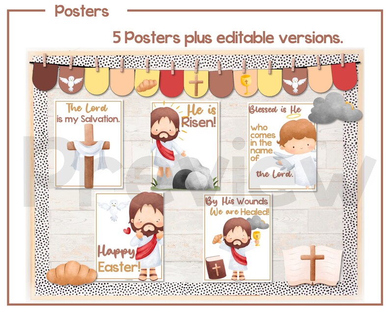 Christian Easter Bulletin Board & Interactive Classroom Decor - Etsy