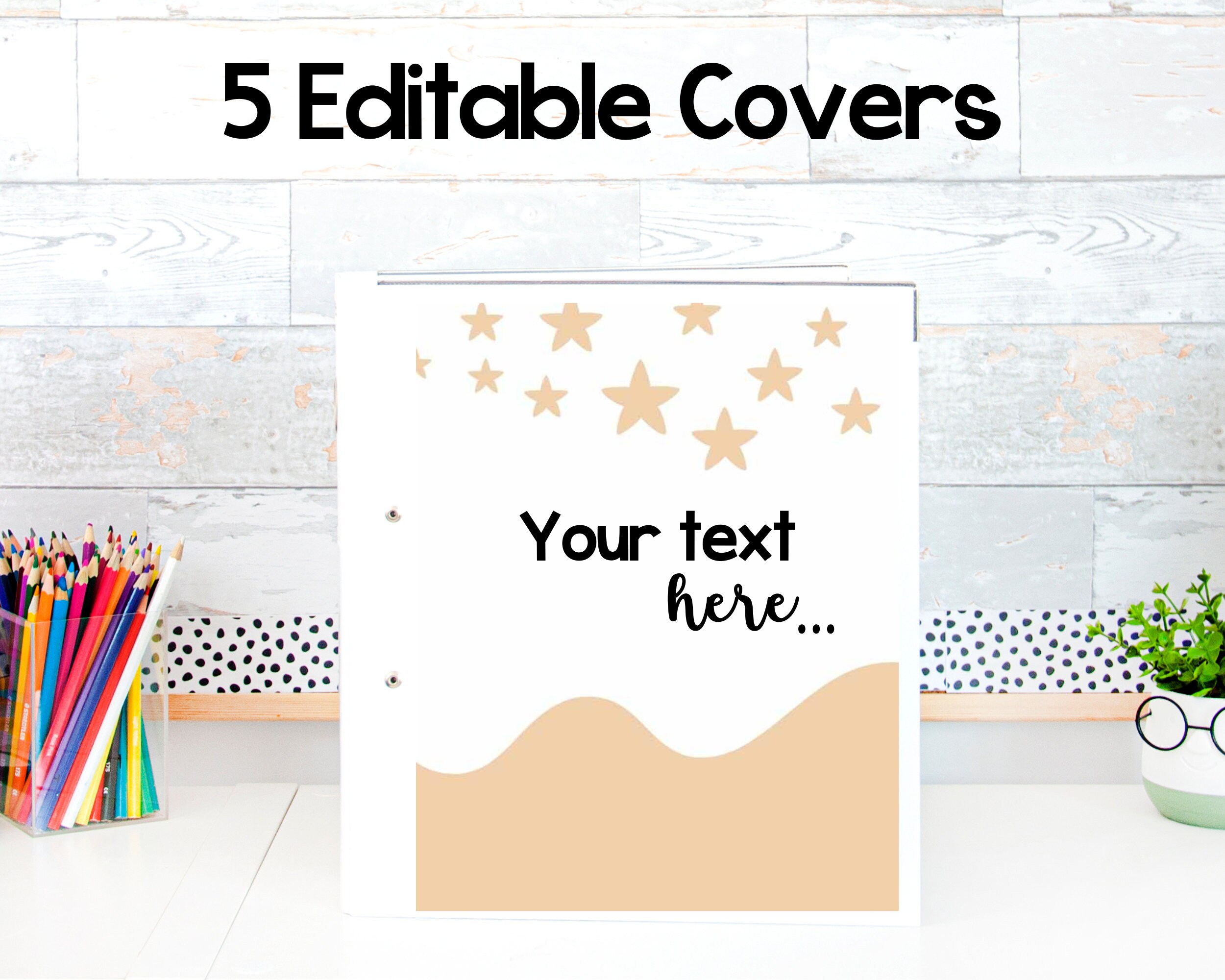Editable Binder Covers Spines & Forms Boho-space Themed - Etsy