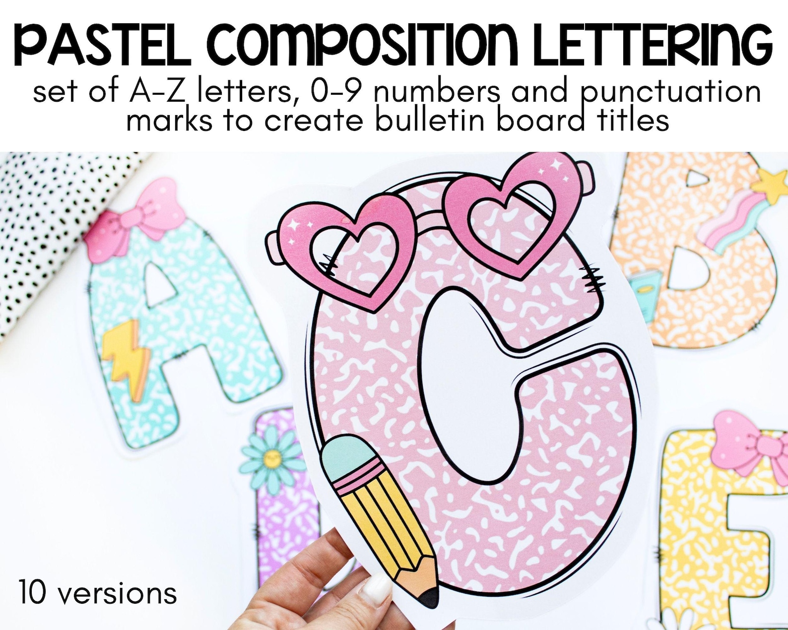 Printable Pastel Composition Notebook Letters & Numbers - Back to ...