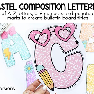 Printable Pastel Composition Notebook Letters & Numbers - Back to ...