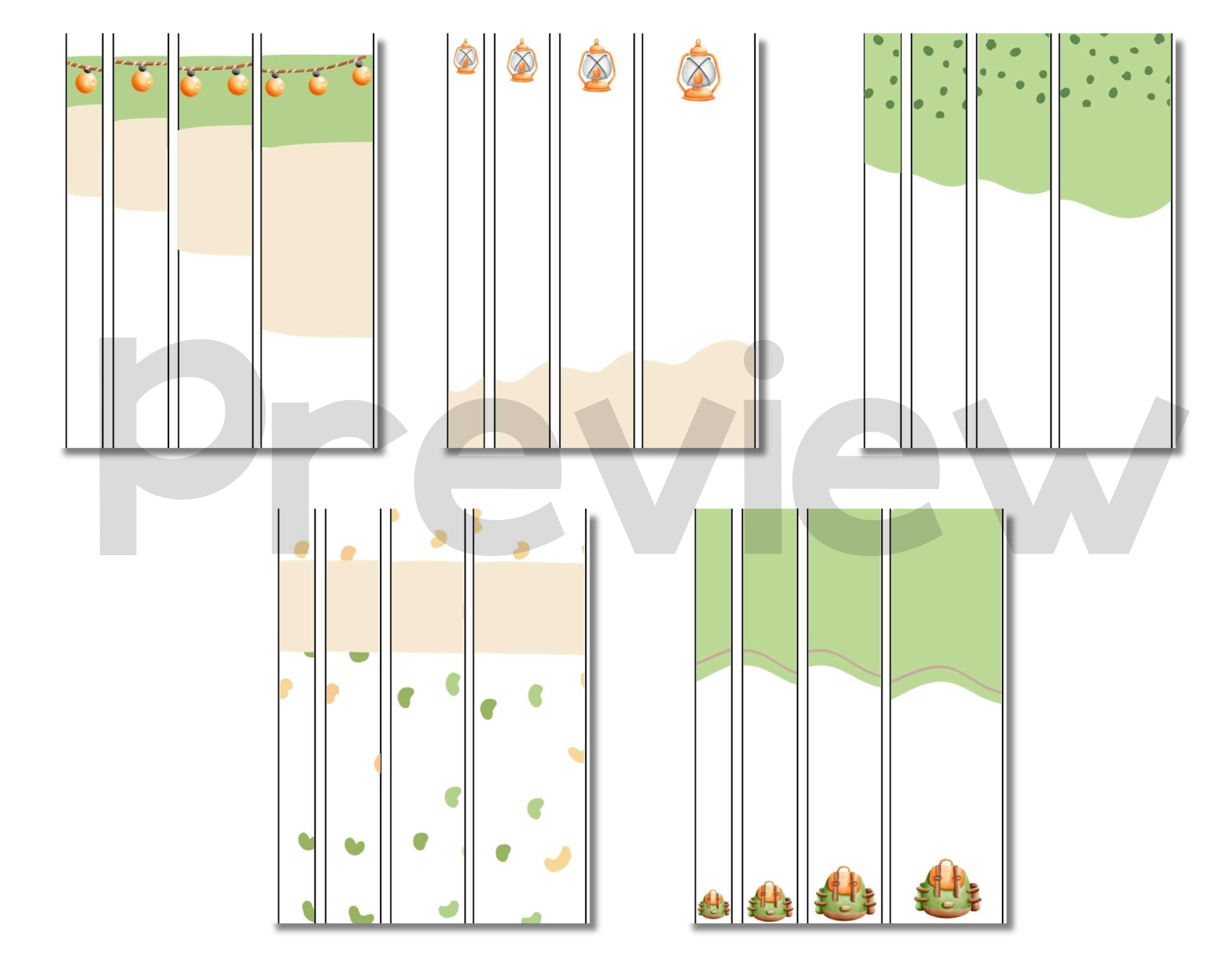 Editable Binder Covers Spines & Forms Outdoor Camping Themed - Etsy