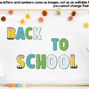 Back to School Letters & Numbers for Bulletin Board / Classroom and ...