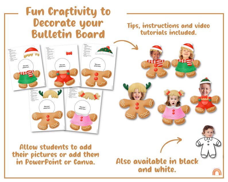Gingerbread Man Bulletin Board & Classroom Decor Kit - Etsy