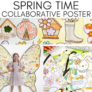 Spring Wings Collaborative Poster for Kids to Use as Photo Op Mural ...
