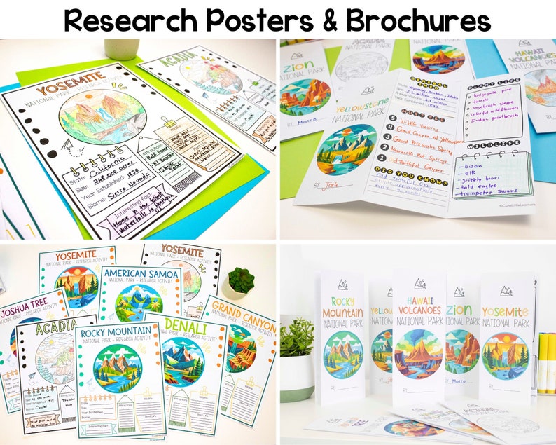 National Parks Educational Set - Posters, Brochures & Classroom Decor ...