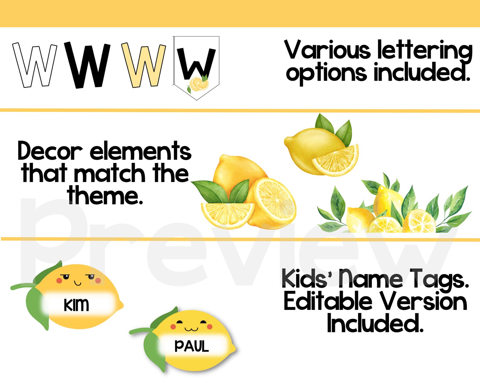 Back to School Bulletin Board Decor and Open House Kit Editable Door ...