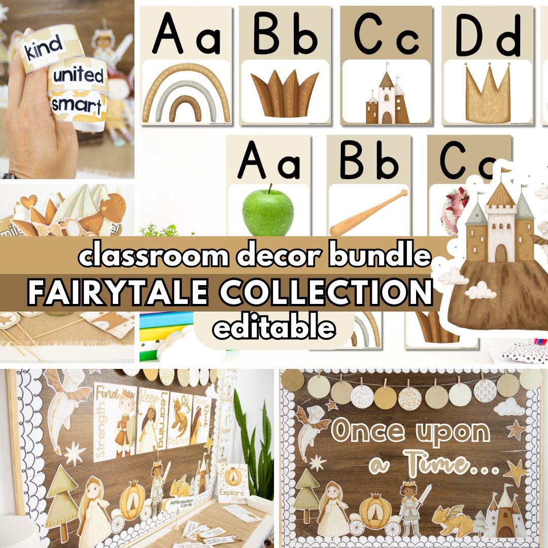 Fairytale Classroom Decor Bundle | Editable Bulletin Board, Meet the ...