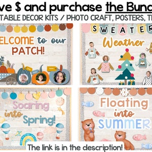 Hot Air Balloons Spring Bulletin Board & Interactive Classroom Decor ...