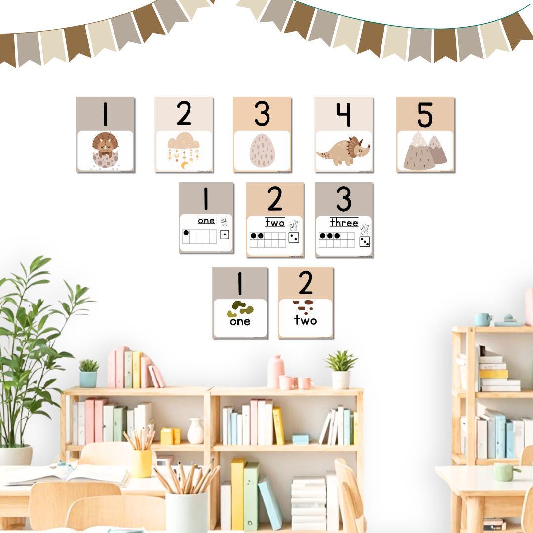 Camping Number Posters – Ten Frames Display for Bulletin Boards and ...