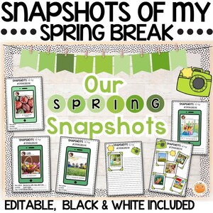 Spring Break Writing Activity Editable Differentiated Spring Writing ...