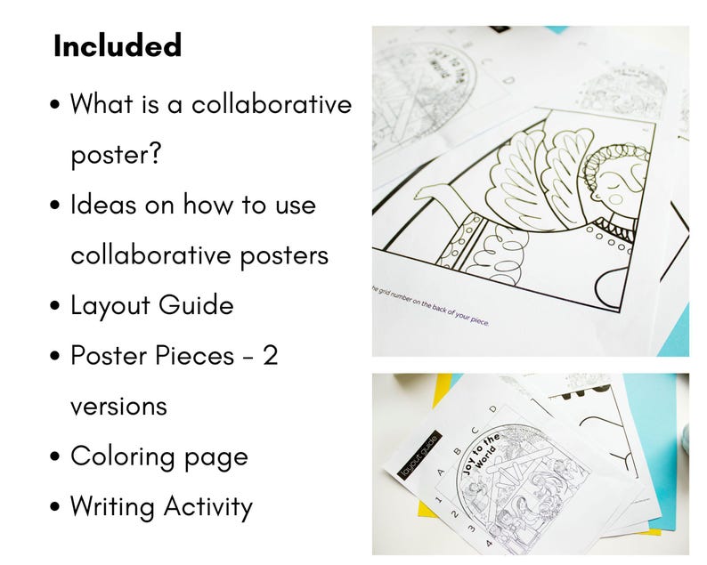 Printable Nativity Collaborative Poster – Christmas Classroom Coloring ...