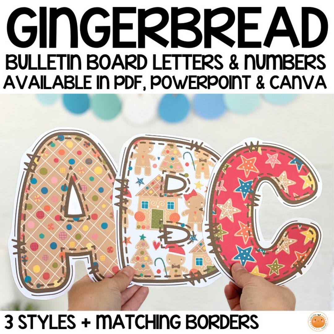 Gingerbread Lettering for Bulletin Board Titles / Classroom Decor and ...