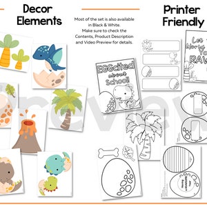 New Year 2024 Dinosaur Bulletin Board & Classroom Decor Editable ...